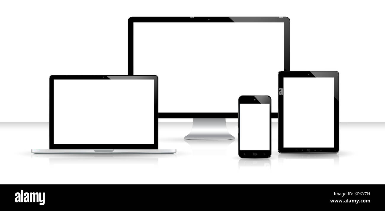Modern digital tech device collection Stock Photo - Alamy