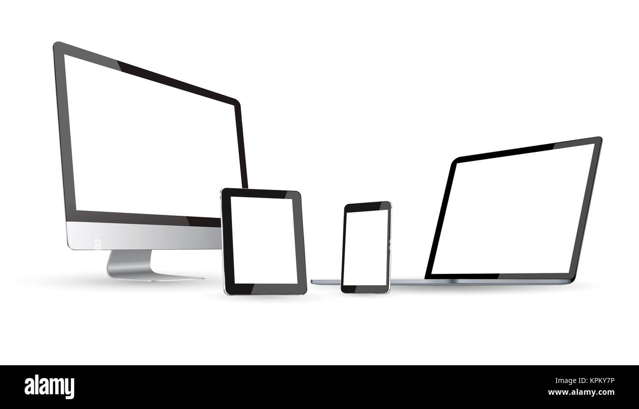 Modern digital tech device collection Stock Photo - Alamy