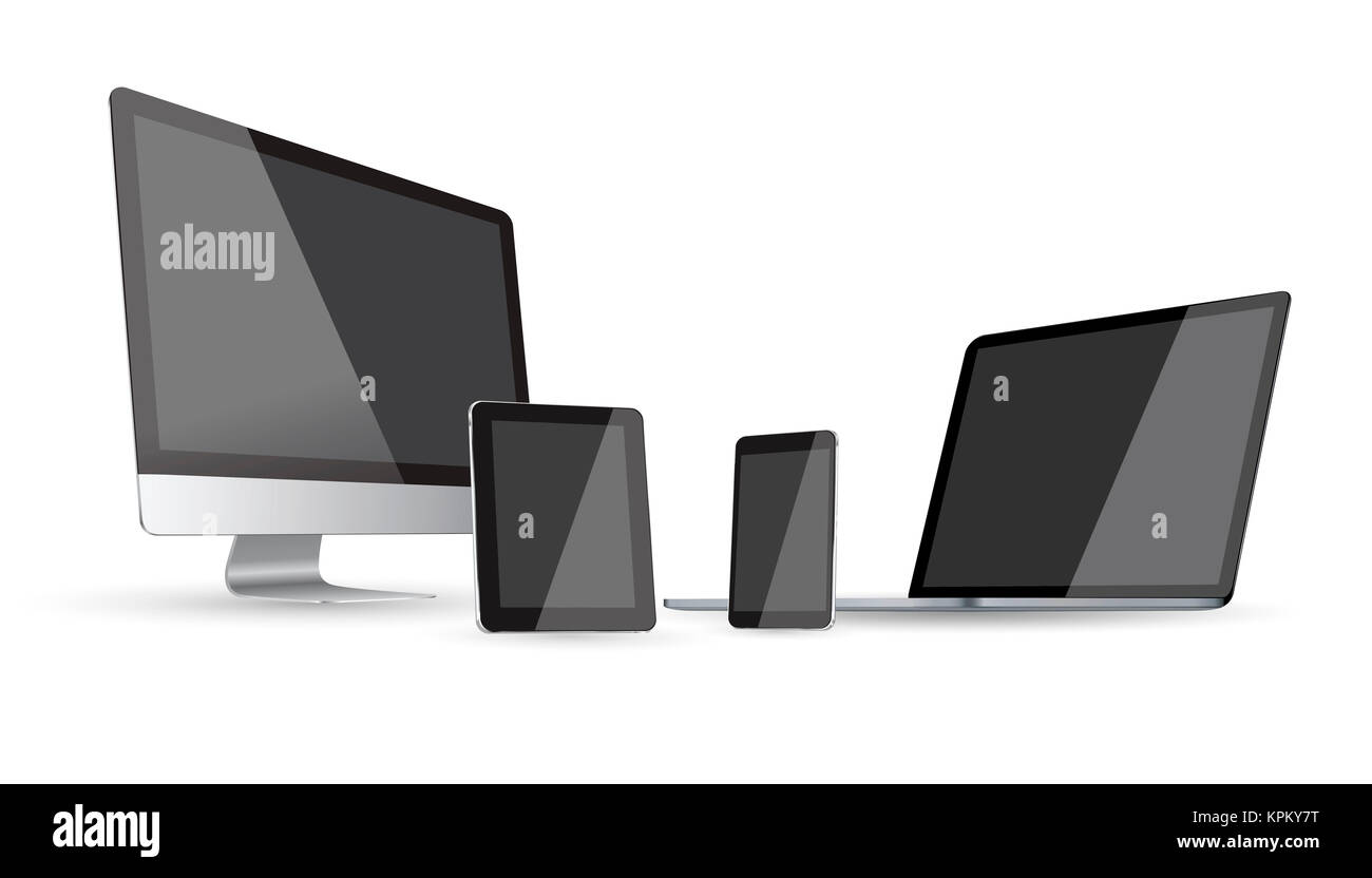 Modern digital tech device collection Stock Photo - Alamy