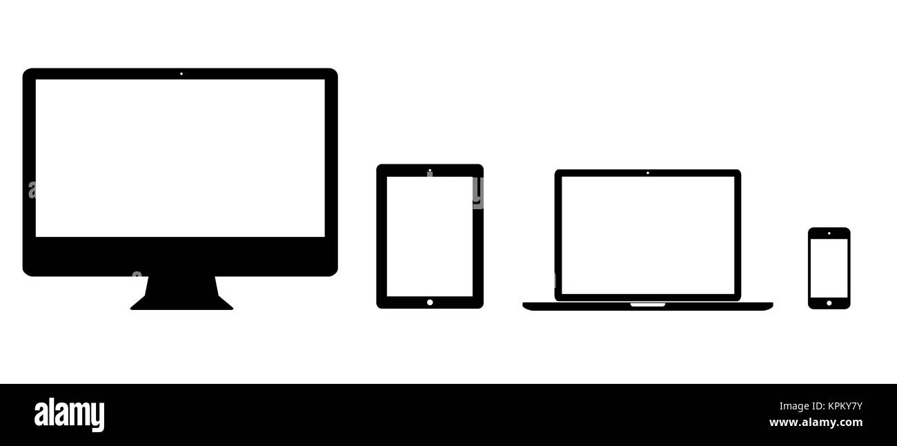 Modern digital tech device collection Stock Photo - Alamy