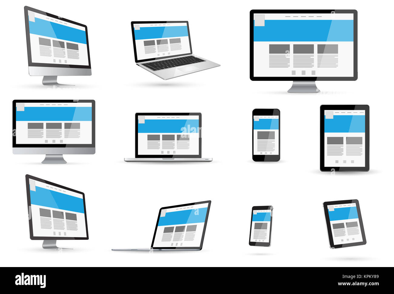 Modern digital tech device collection Stock Photo - Alamy