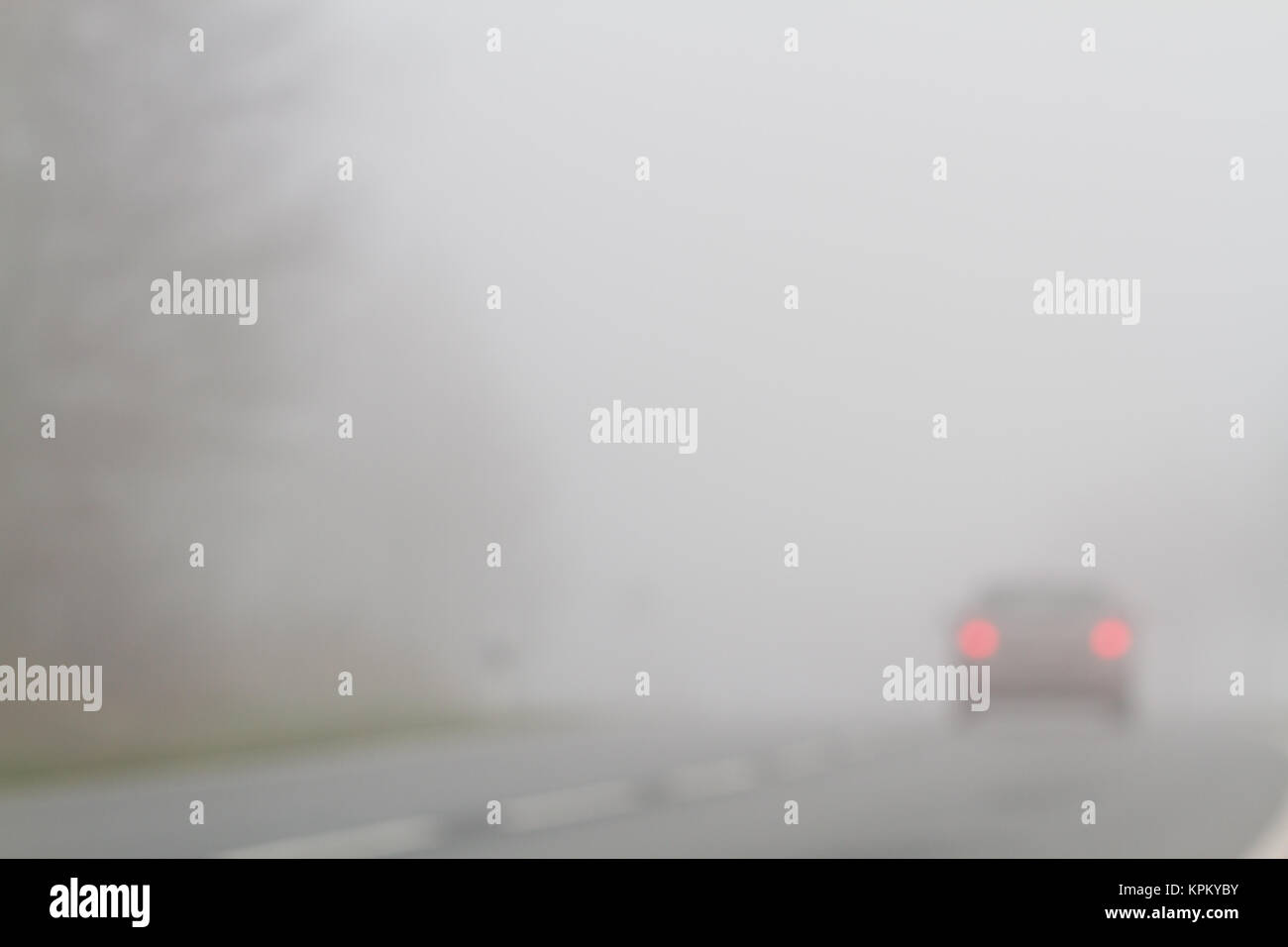road in fog Stock Photo - Alamy