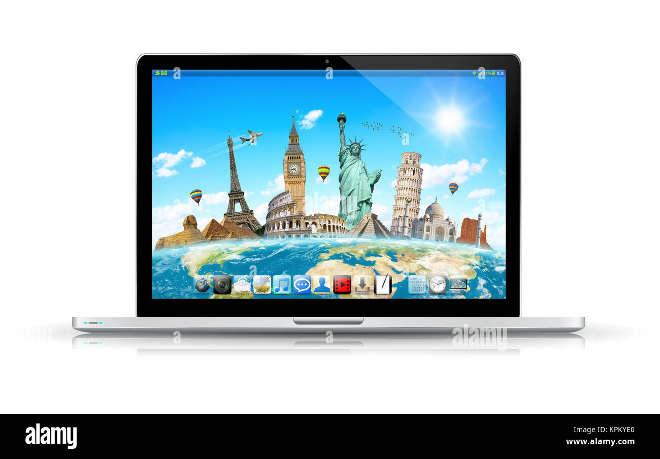 Laptop mock up blank Cut Out Stock Images & Pictures - Alamy