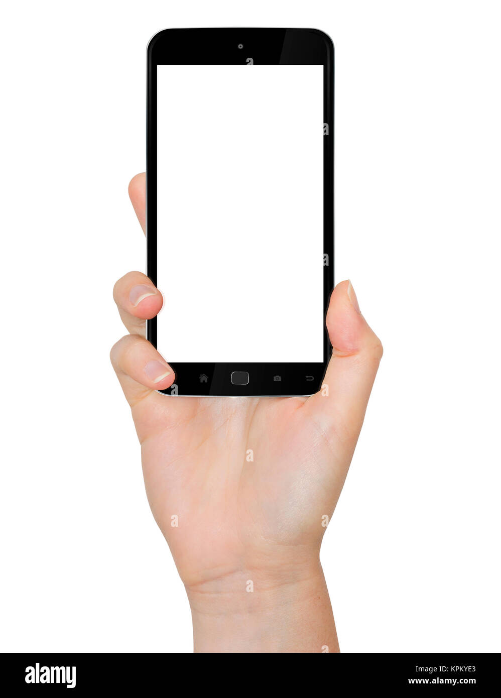 Hand with mobile phone Stock Photo - Alamy