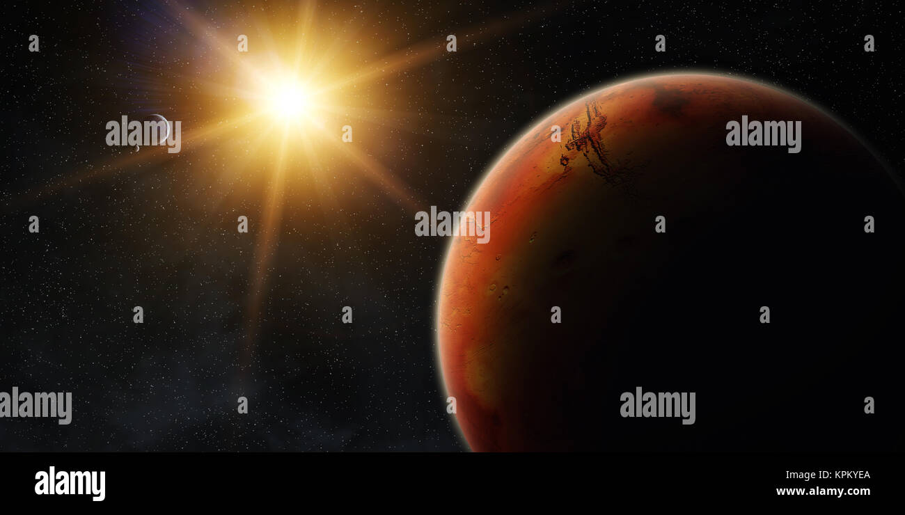 View of planet Mars Stock Photo - Alamy