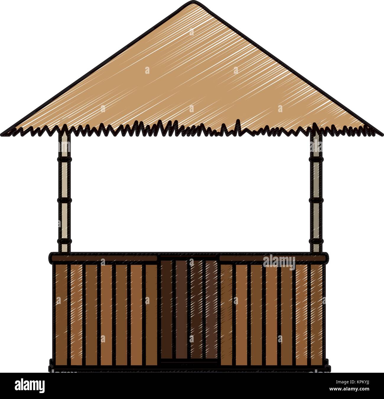 Bamboo hut Stock Vector Images - Alamy