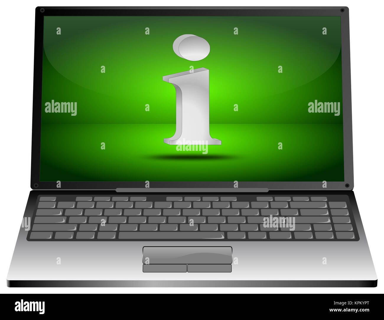 Laptop computer with Information Symbol Stock Photo - Alamy
