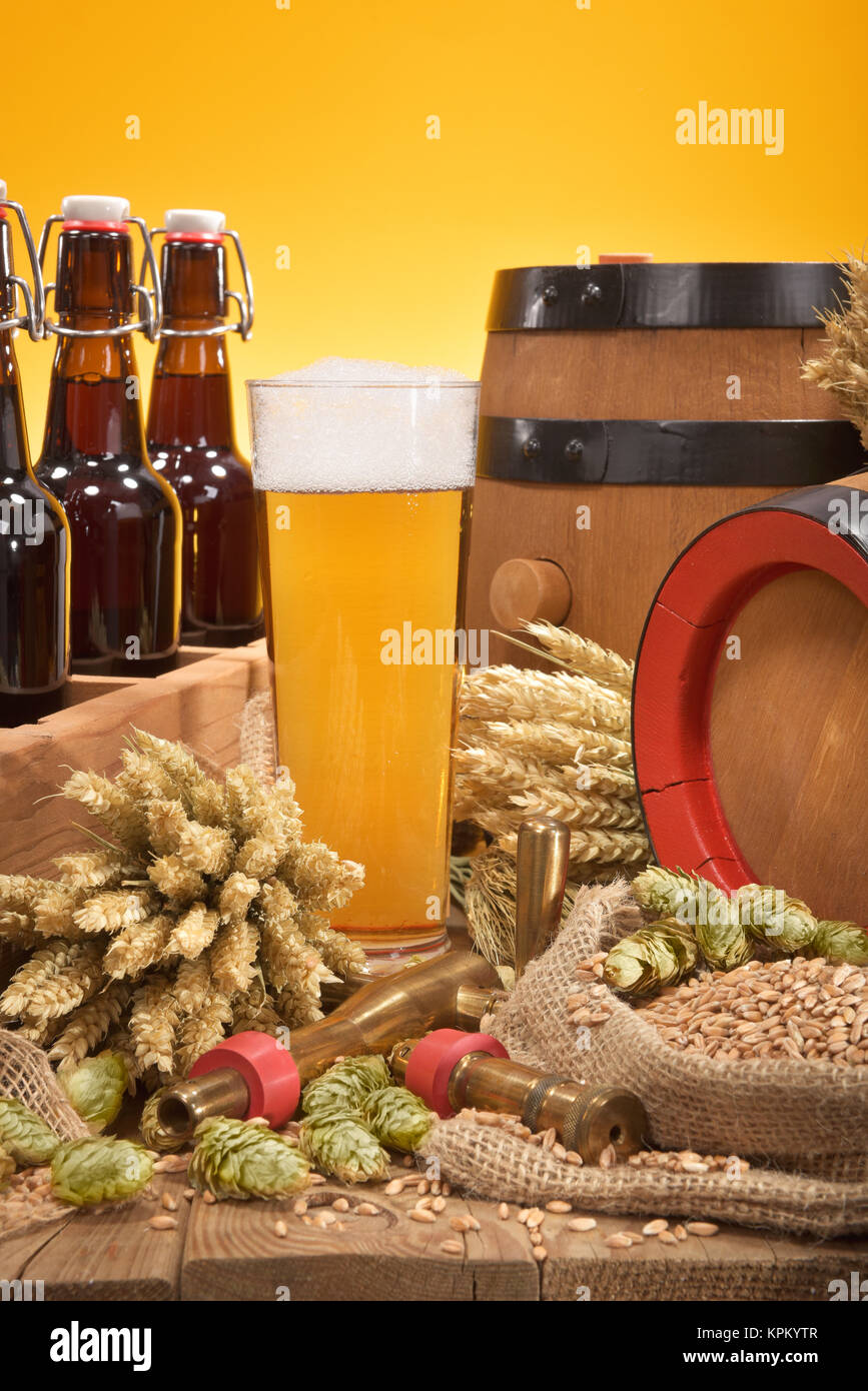 beer carrier with beer glass Stock Photo - Alamy