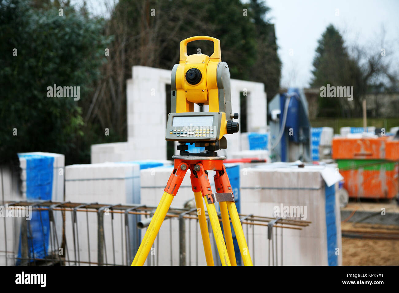 theodolite on the construction site Stock Photo - Alamy