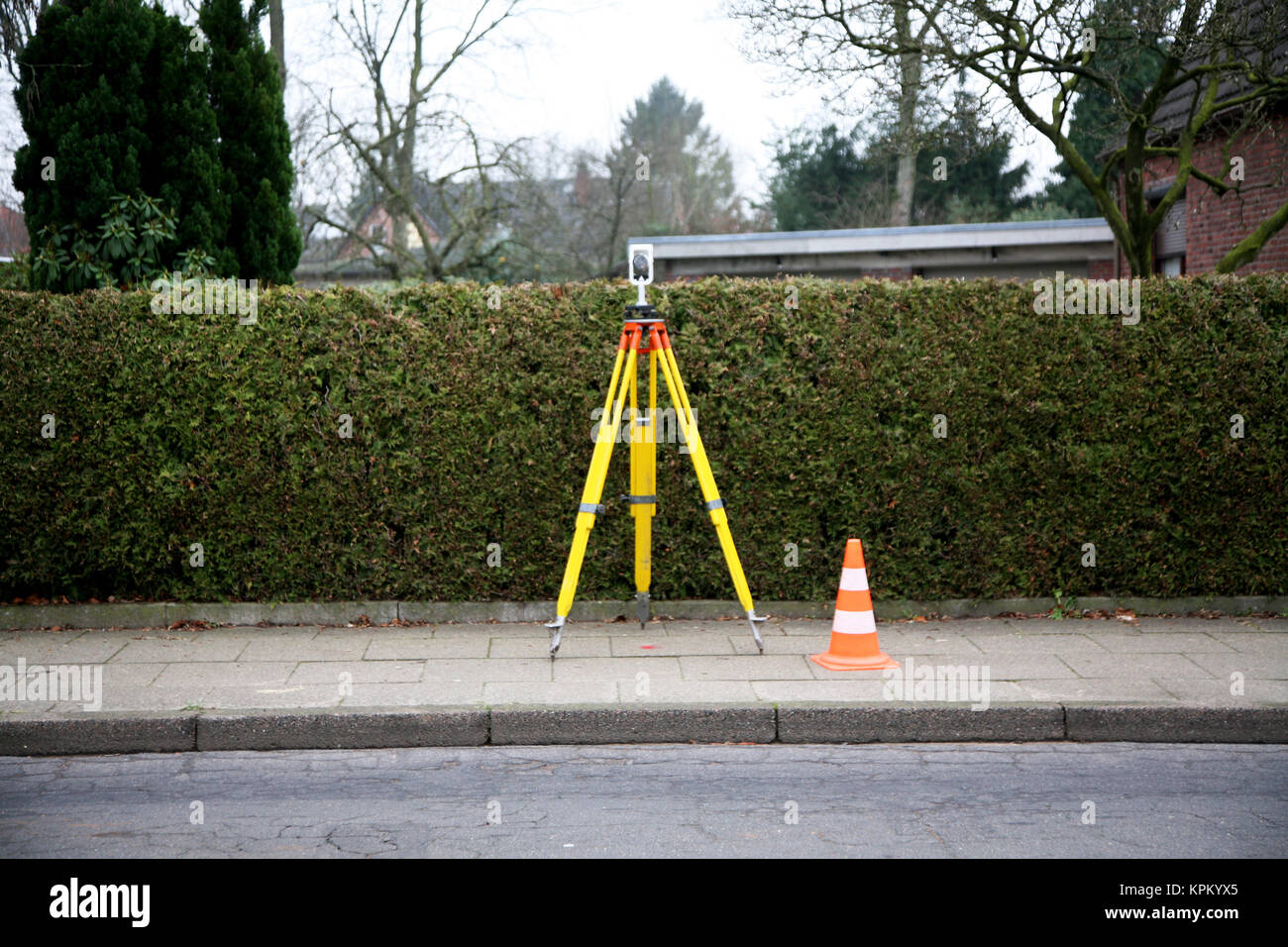 measuring point for land surveying Stock Photo - Alamy