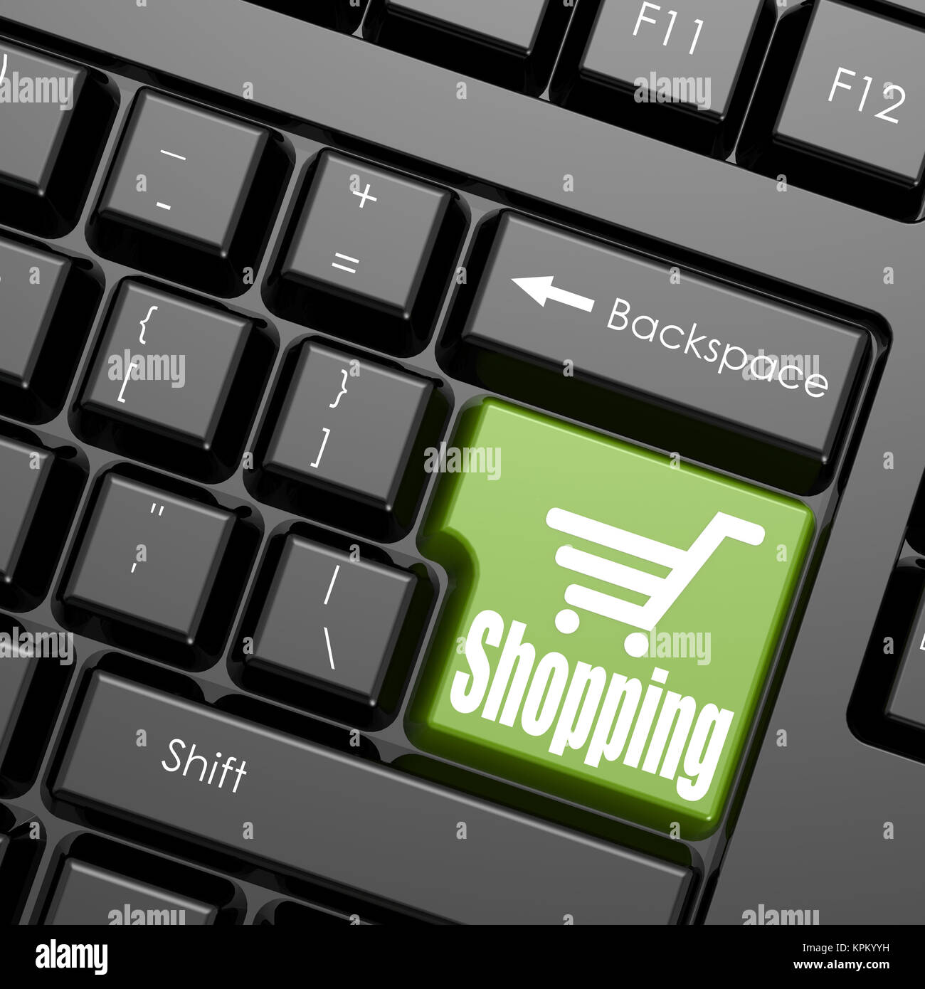 Green shop enter button Stock Photo - Alamy