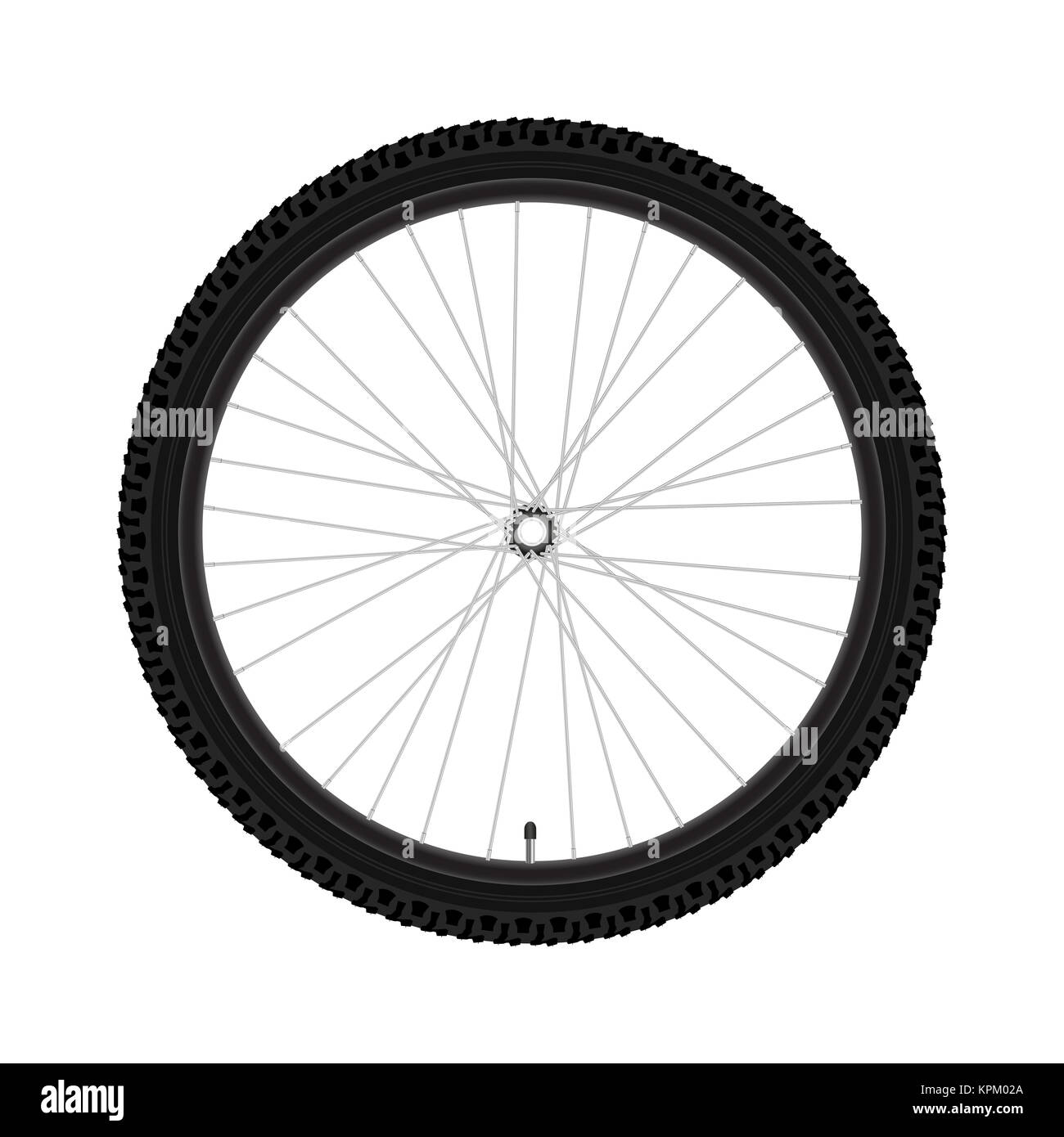 Bicycle Wheel. Realistic Detailed Mountain Bike Wheel. Rim - Tyre - Hub ...