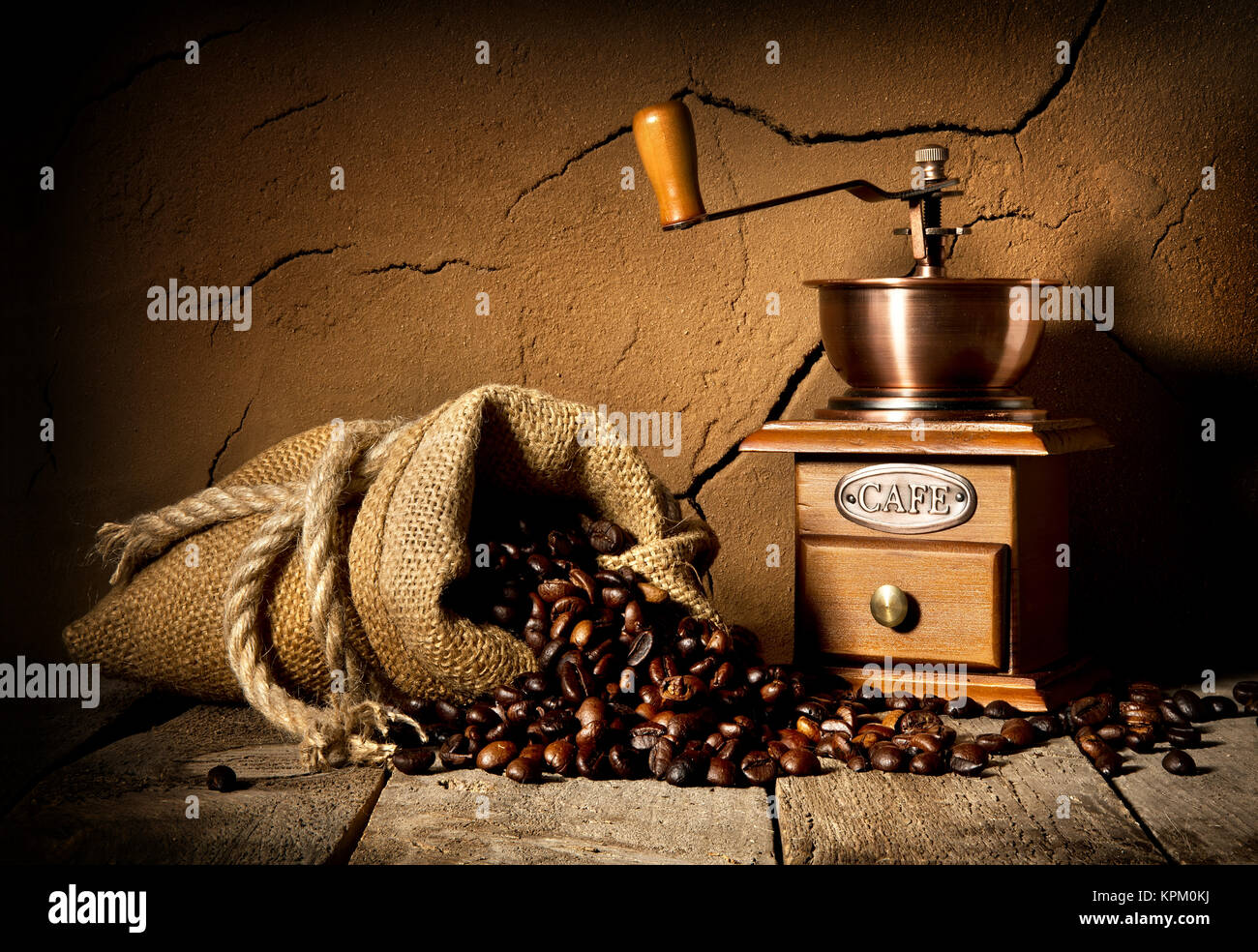 Coffee and mill Stock Photo - Alamy