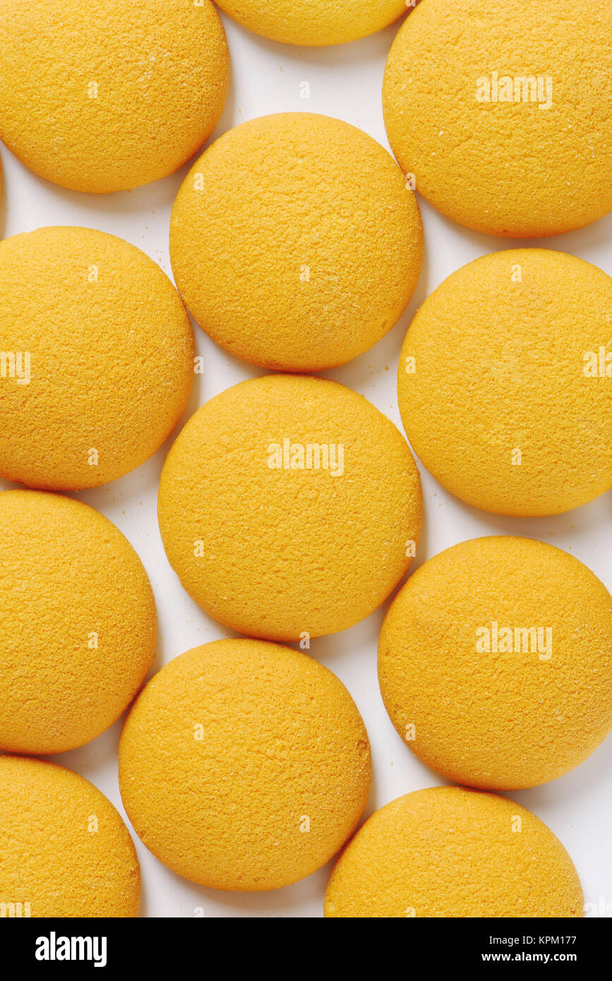 round sponge biscuits Stock Photo - Alamy