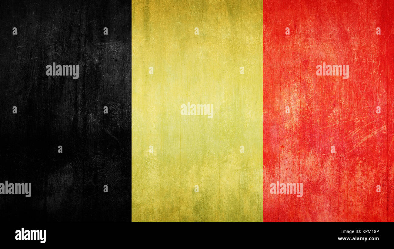 Belgium Rusty old flag Stock Photo - Alamy