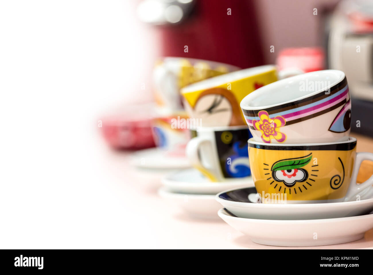 Coffee cups stacked Stock Photo - Alamy