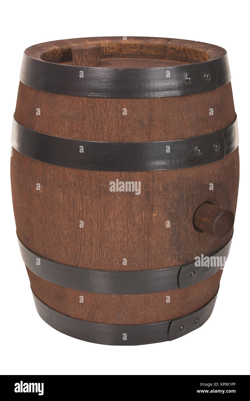 Old barrel traditional wooden Cut Out Stock Images & Pictures - Alamy