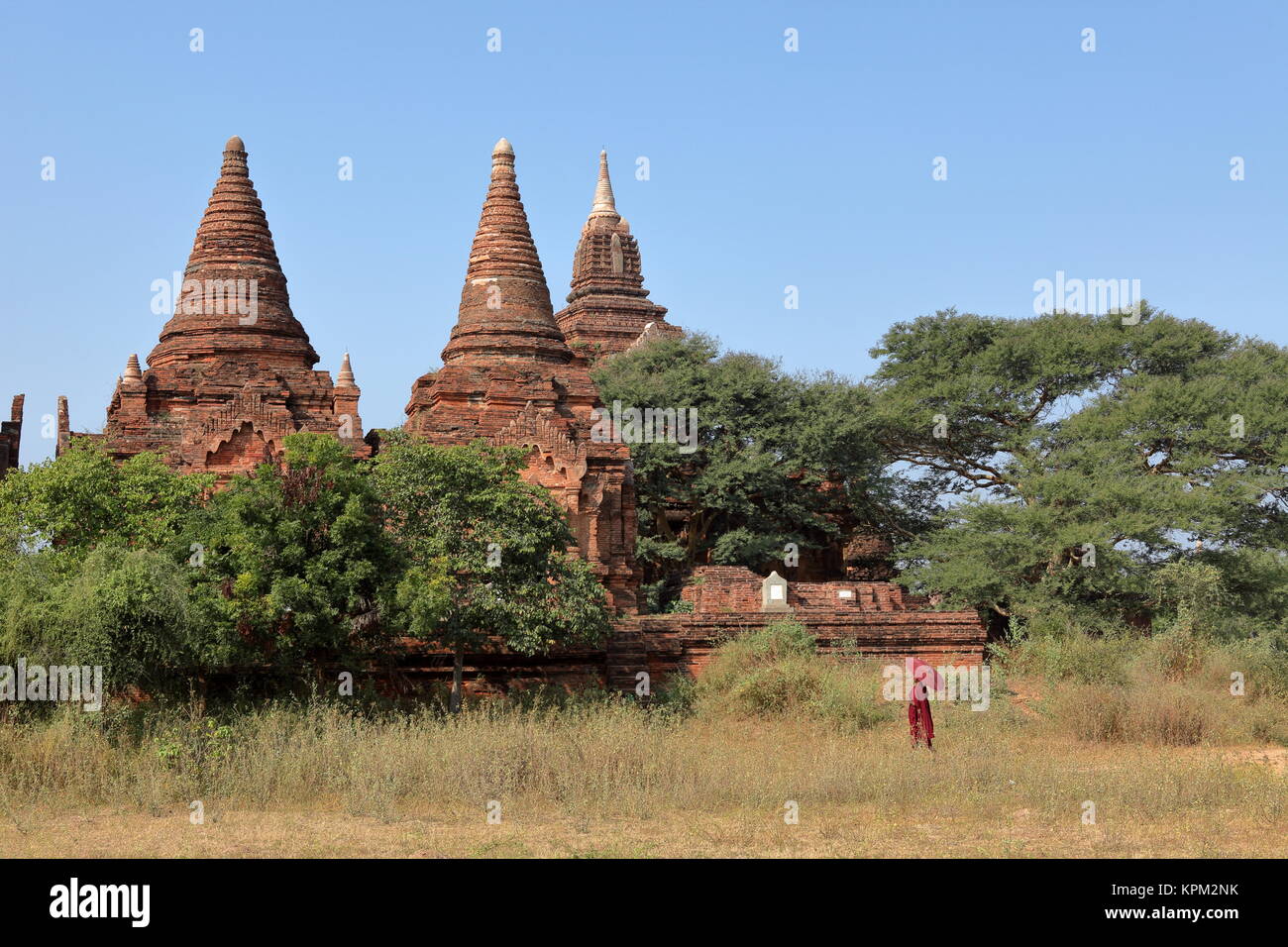 Buddhist monk in the temples of Bagan Stock Photo - Alamy
