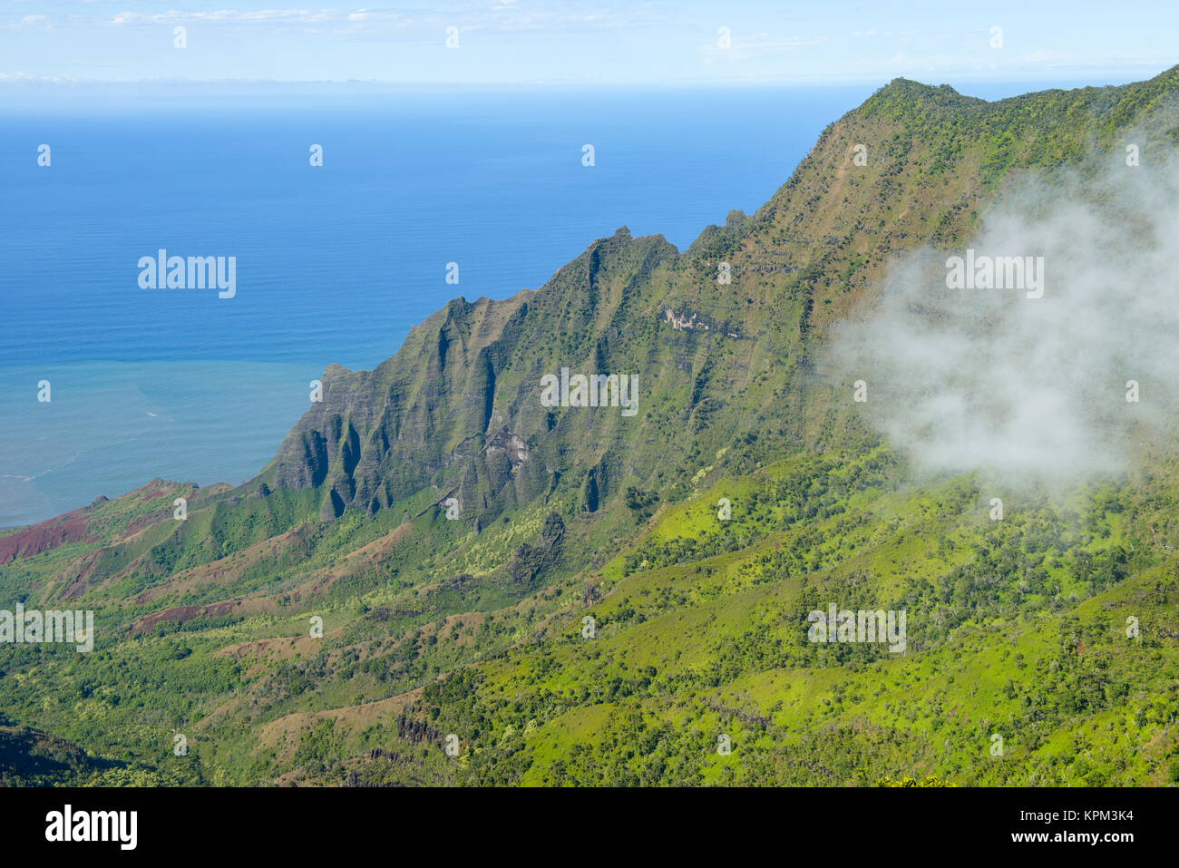 Kalalau Valley - Steep cliffs at Kalalau Valley, part of the famous Na ...
