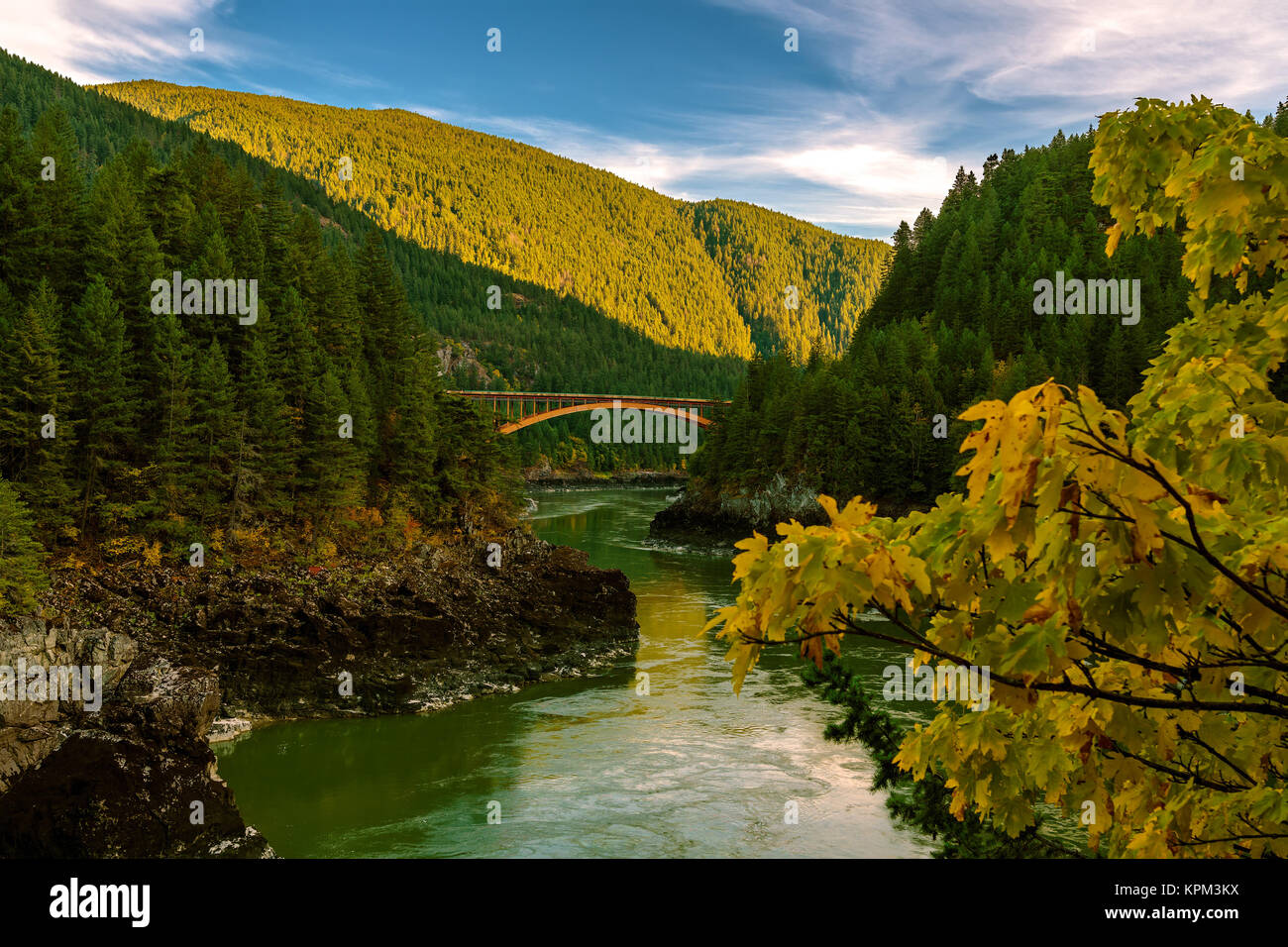 The new Alexandra Bridge over the Fraser River in the Fraser Canyon in ...