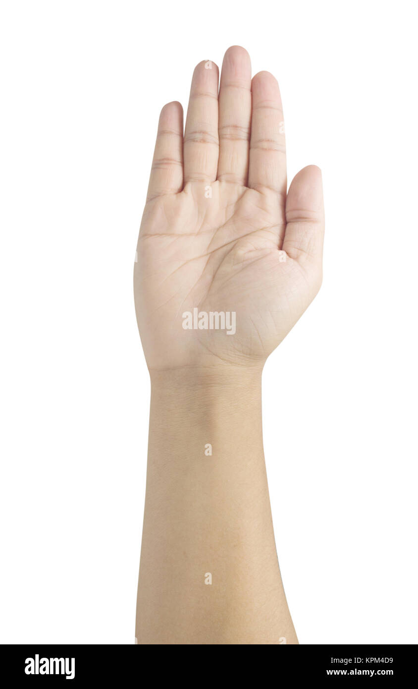 man's open hand isolated Stock Photo - Alamy