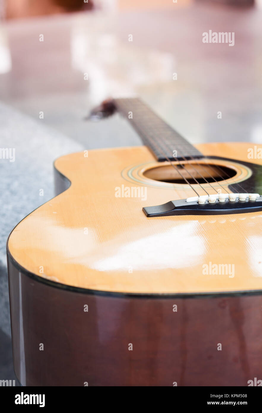 Close up acoustic guitar detail Stock Photo - Alamy