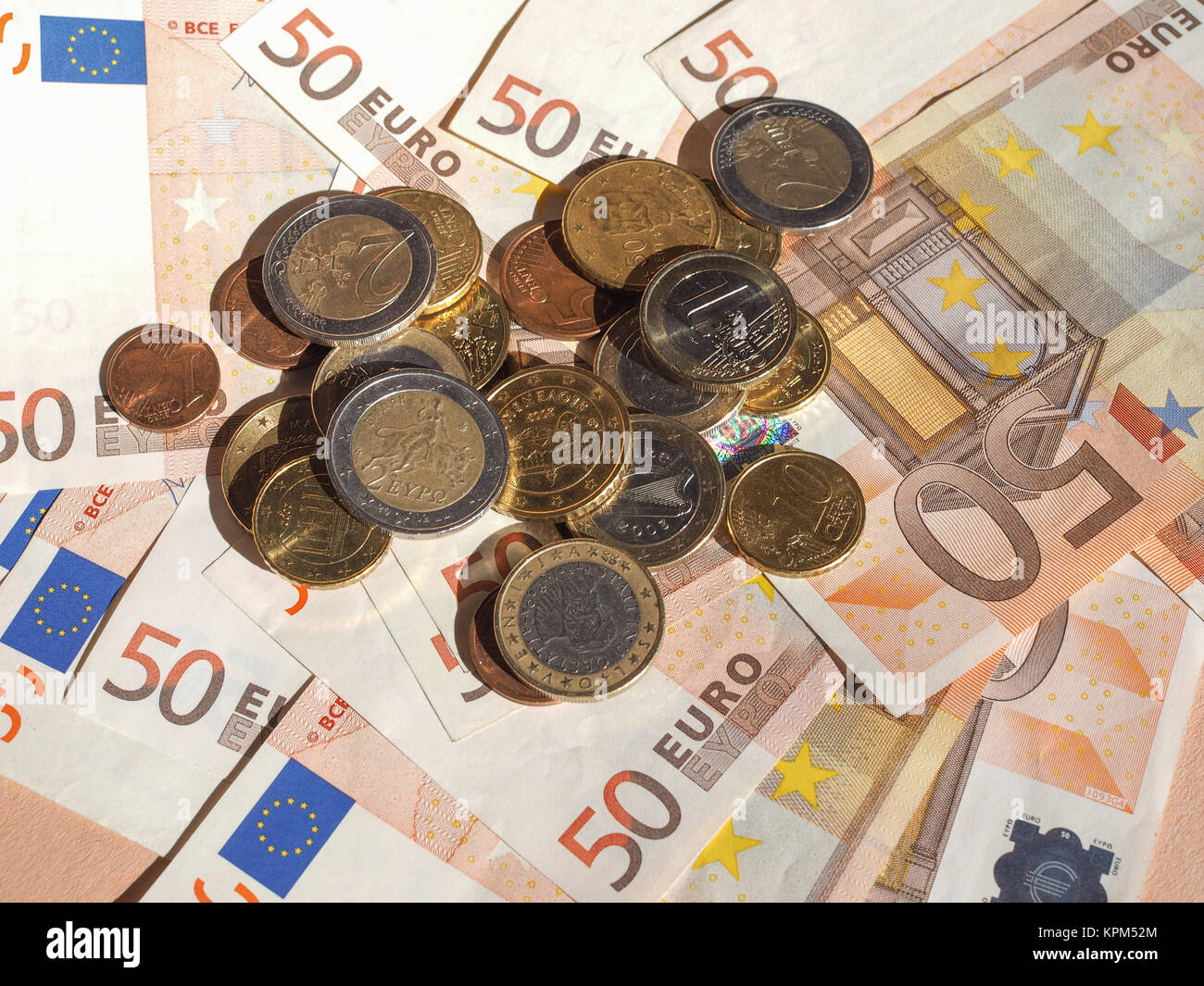 euro coins and notes Stock Photo - Alamy