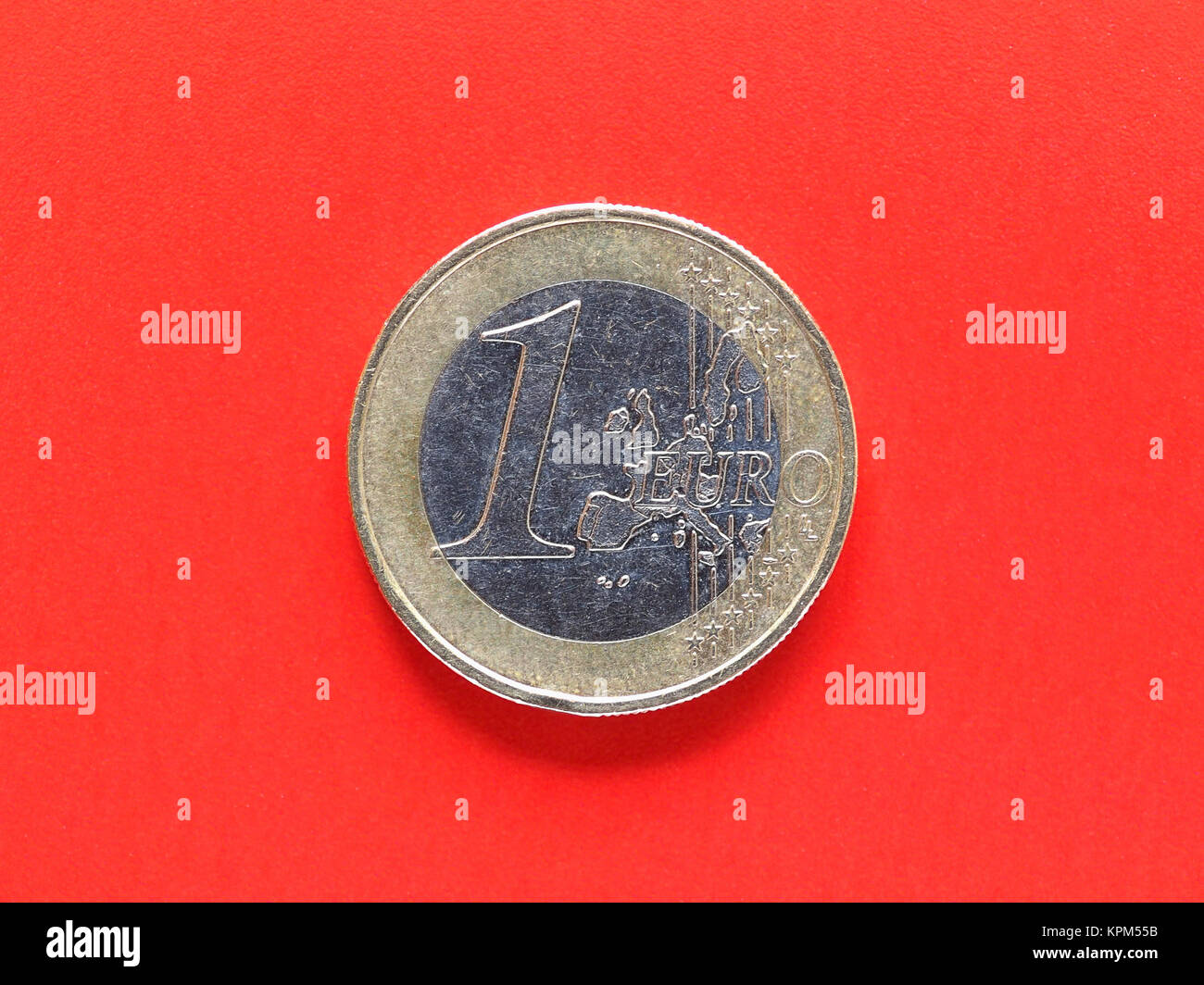 One Euro coin money Stock Photo - Alamy
