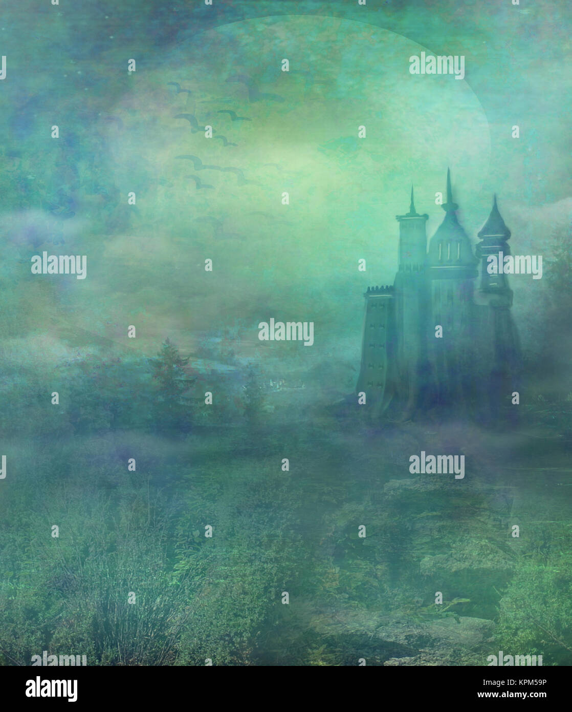 Haunted forest landscape historic castle hi-res stock photography and ...