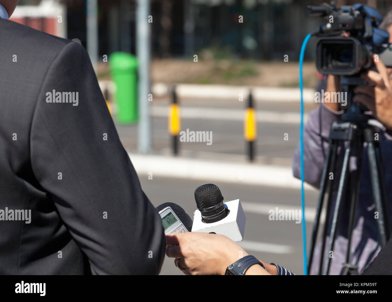 TV interview. News conference Stock Photo - Alamy