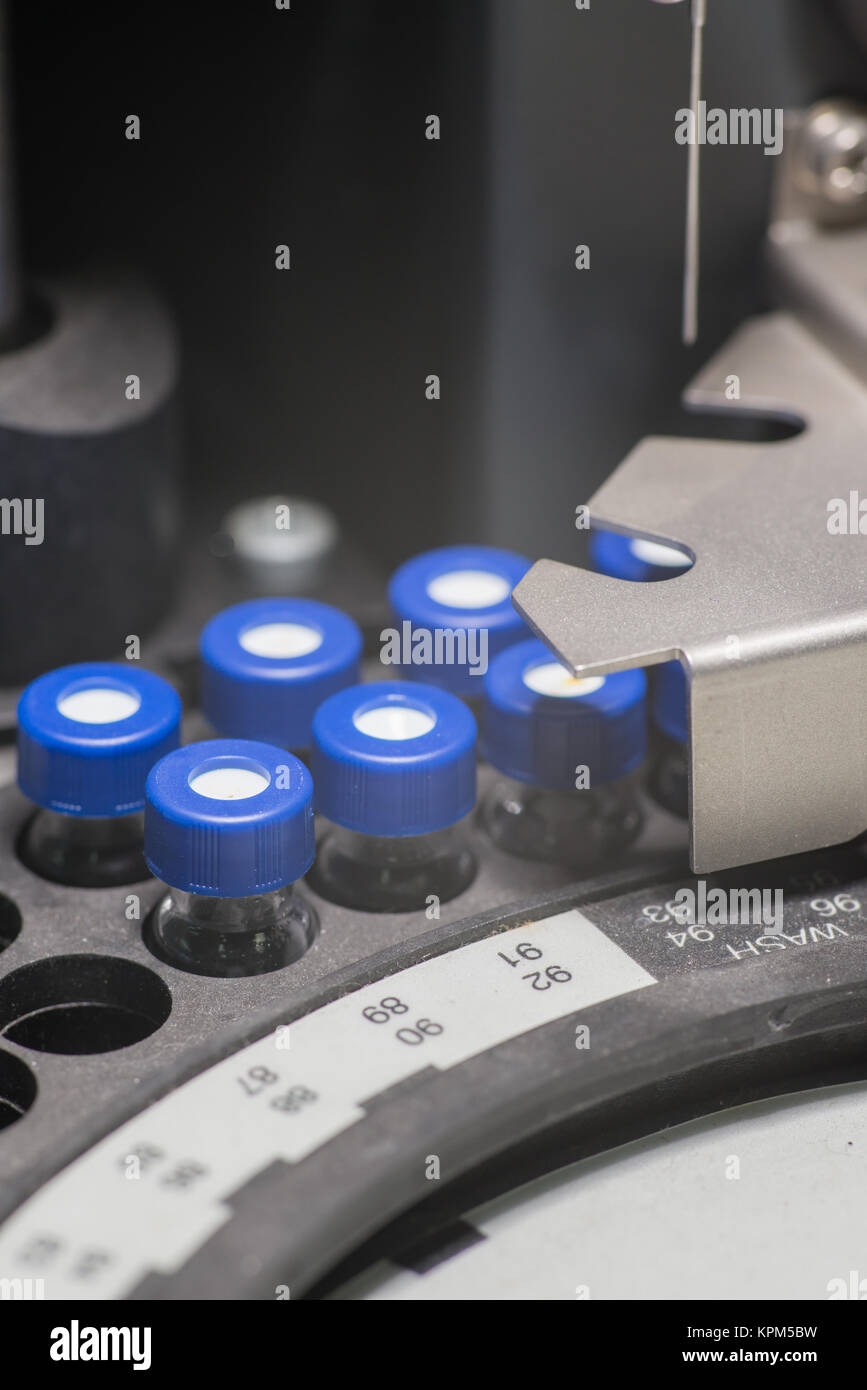 Sample vials in line waiting for analysis Stock Photo - Alamy