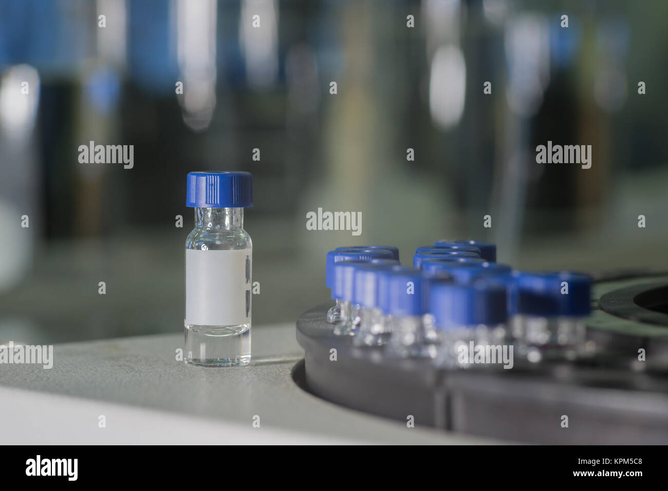 Sample vials in line waiting for analysis Stock Photo - Alamy