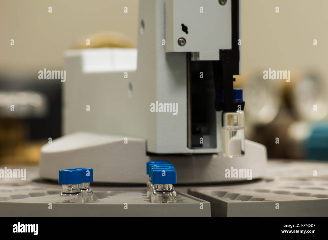 Sample Vials in Auto-Sampler Stock Photo - Alamy