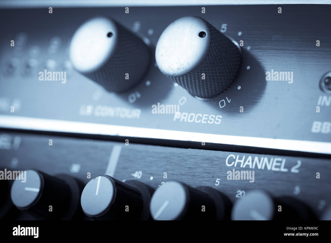 Buttons in sound studio Stock Photo - Alamy