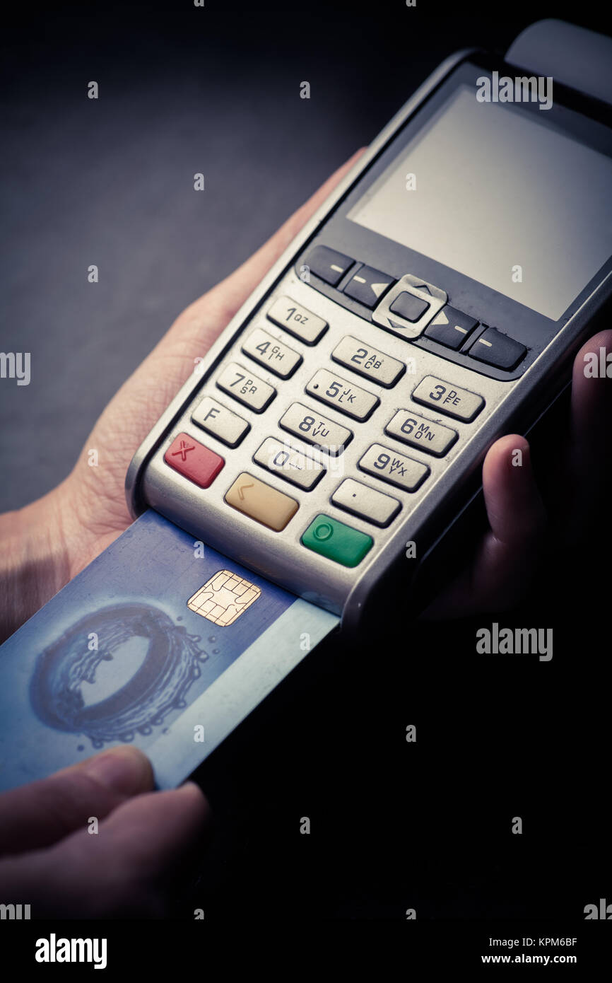 POS and credit cards Stock Photo - Alamy