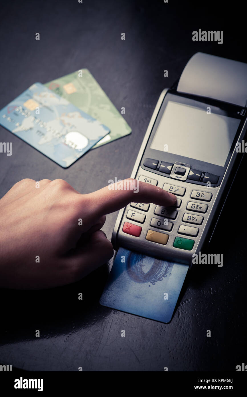 POS and credit cards Stock Photo - Alamy