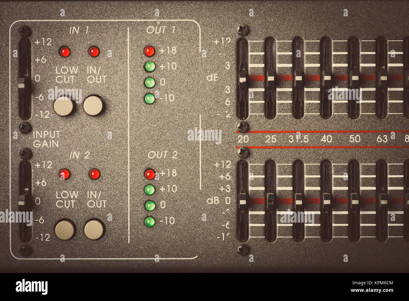 Buttons in sound studio Stock Photo - Alamy