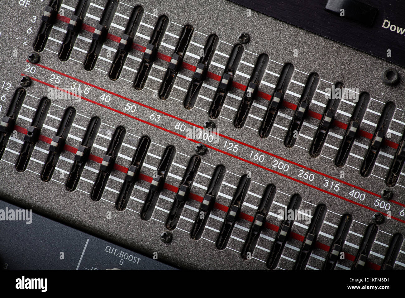 Buttons in sound studio Stock Photo - Alamy