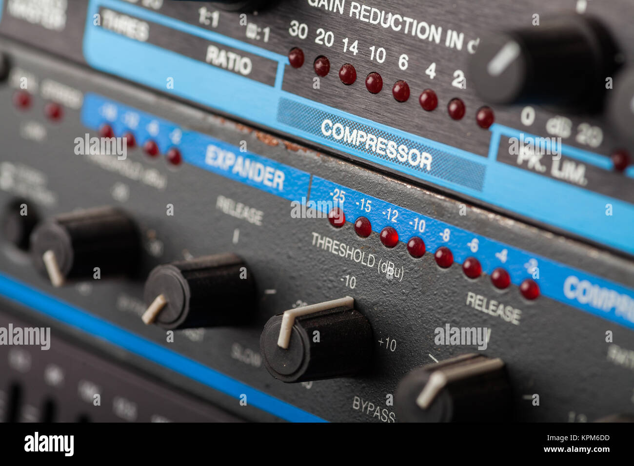 Buttons in sound studio Stock Photo - Alamy