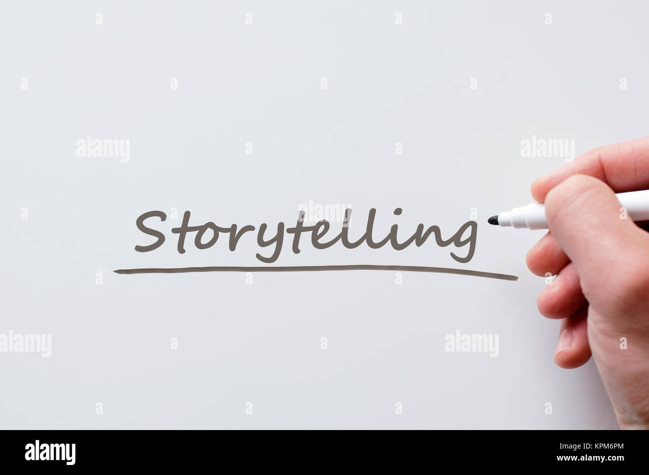 Storytelling written on whiteboard Stock Photo - Alamy