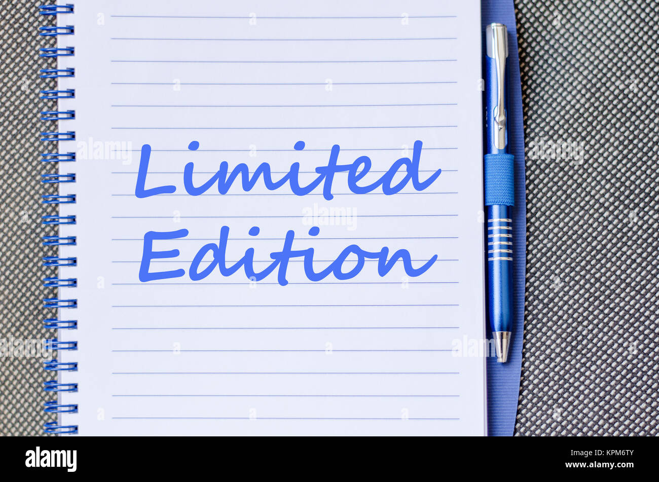 Limited edition write on notebook Stock Photo - Alamy