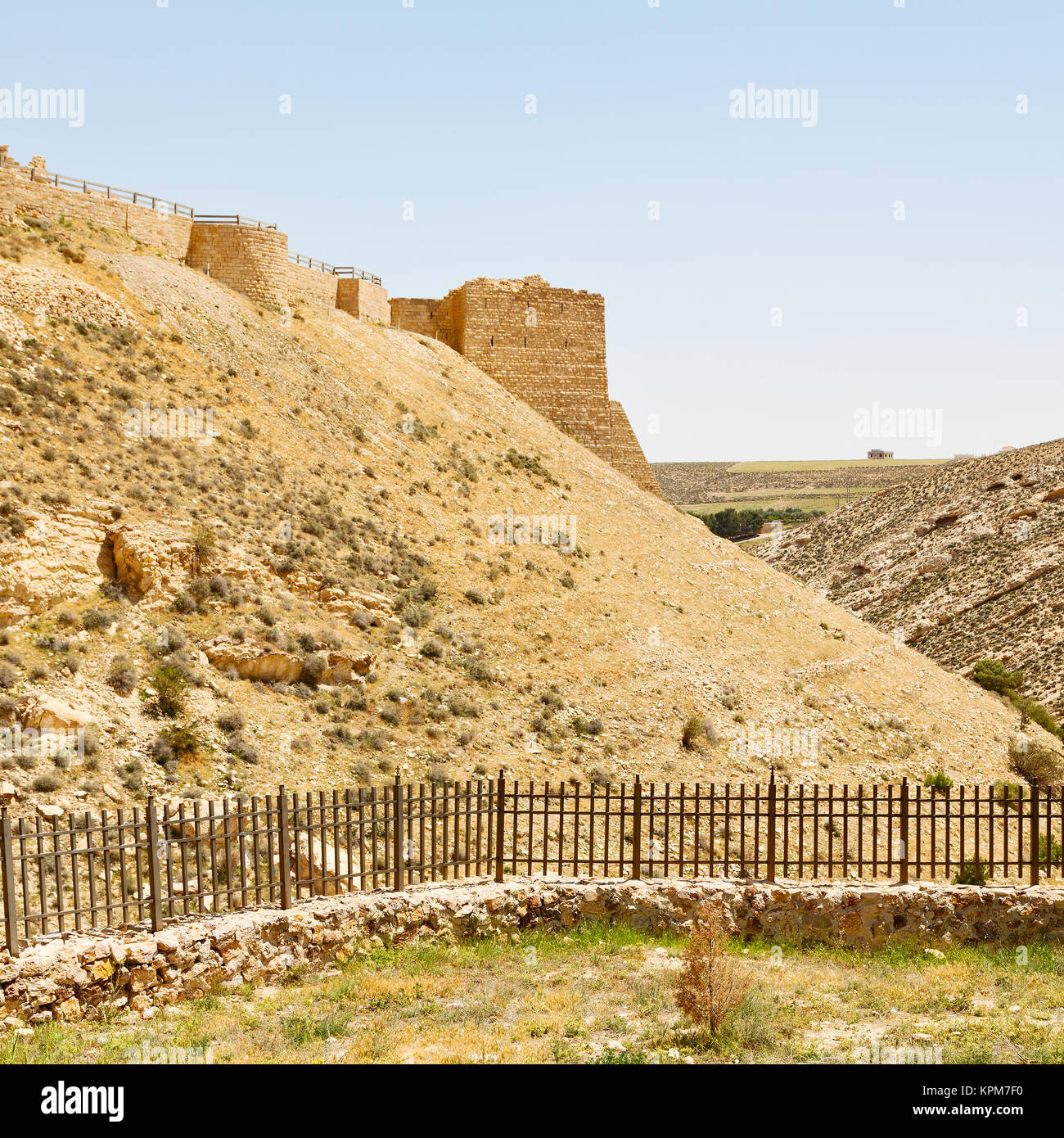 in the mountain of eden jordan the view from the antique castle Stock ...