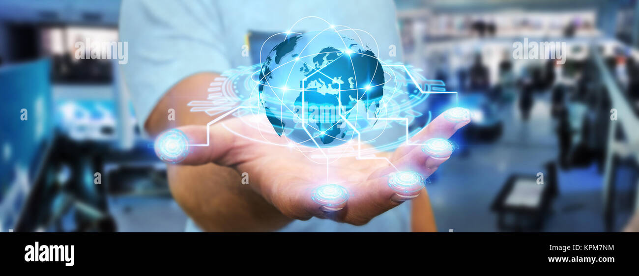 Man surfing on internet Stock Photo - Alamy