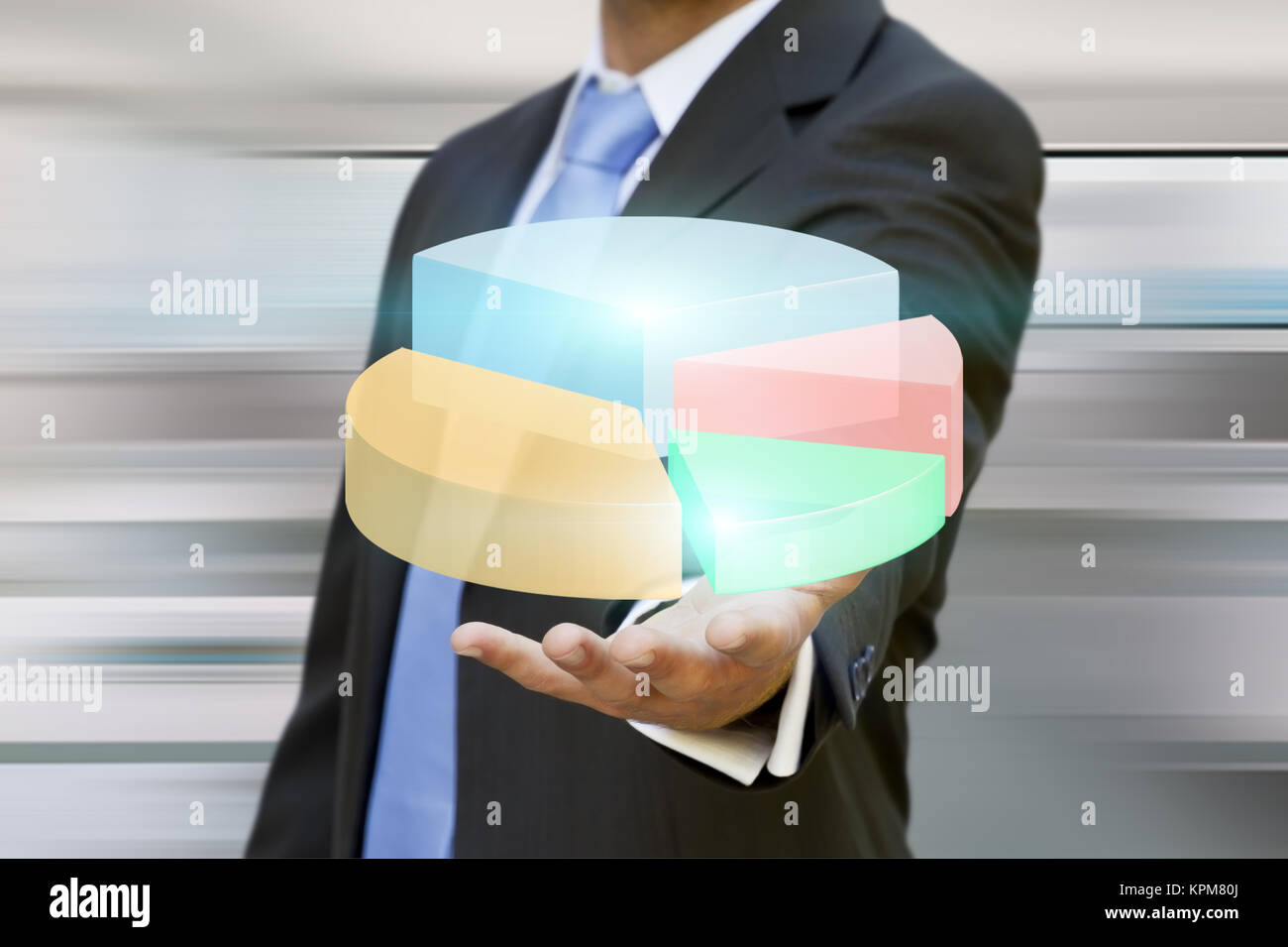 Businessman using digital graph Stock Photo - Alamy