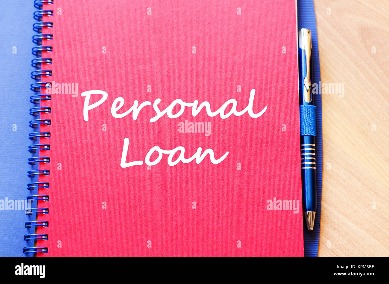 Personal loan write on notebook Stock Photo - Alamy