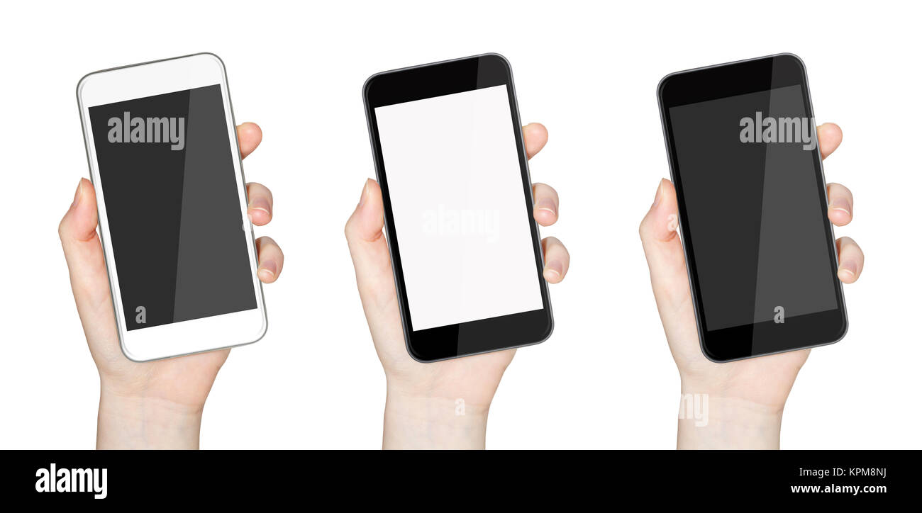 Hand with mobile phone Stock Photo - Alamy