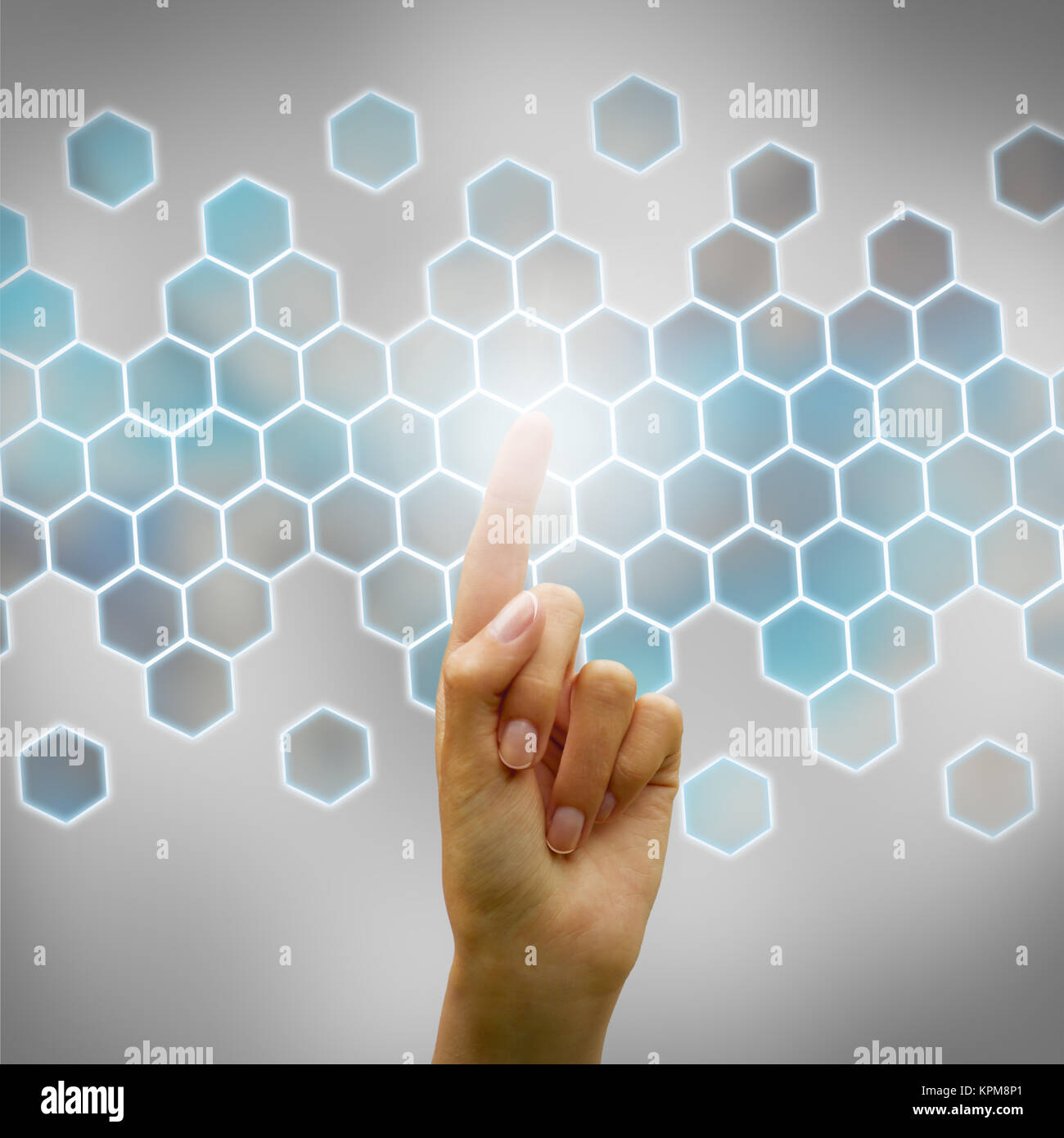 Woman hand using digital screen Stock Photo - Alamy