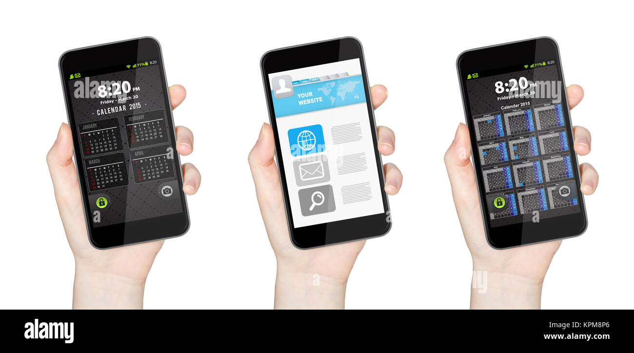 Hand with mobile phone Stock Photo - Alamy