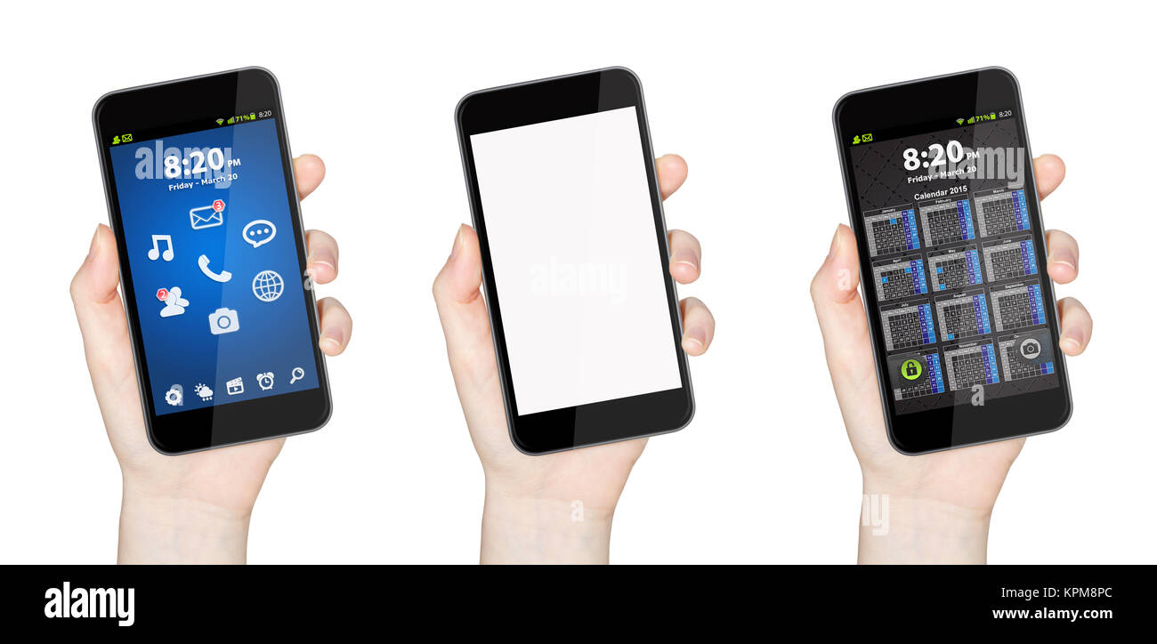 Hand with mobile phone Stock Photo - Alamy