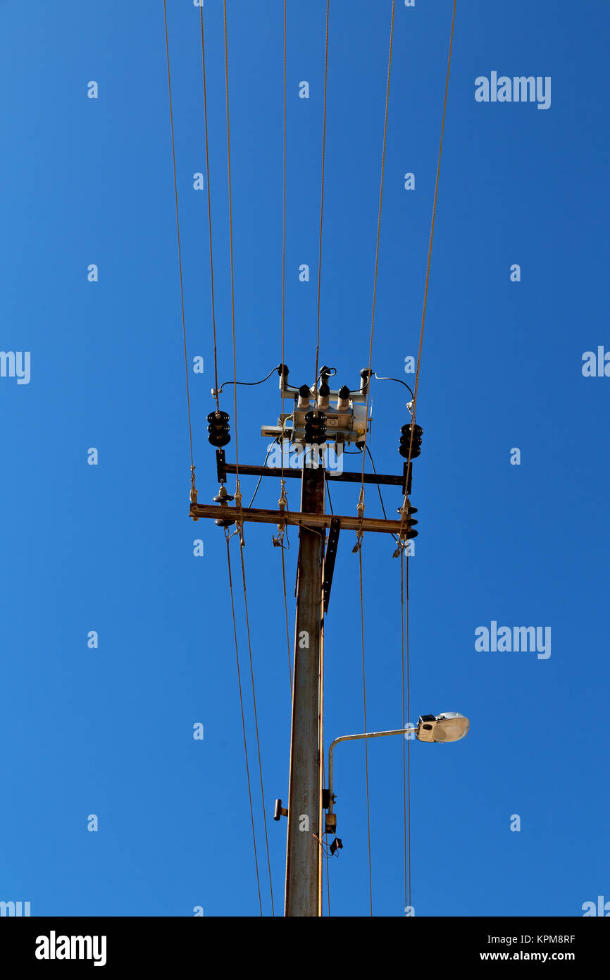 in australia the concept of power line with electrical pole in the ...